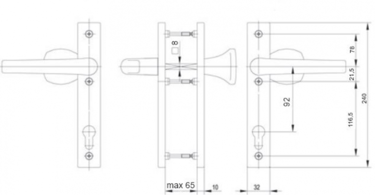Durų rankena-burbulas FAM | Seifuvos prekyba